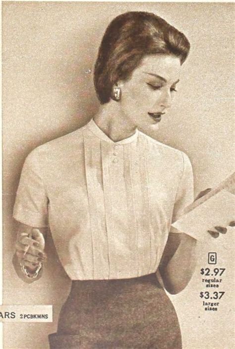 1950s Tops And Blouse Styles 50s Fashion History Vintage Style