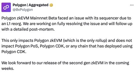 Polygons Zkevm Experiences Downtime Due To Sequencer Issue Binance