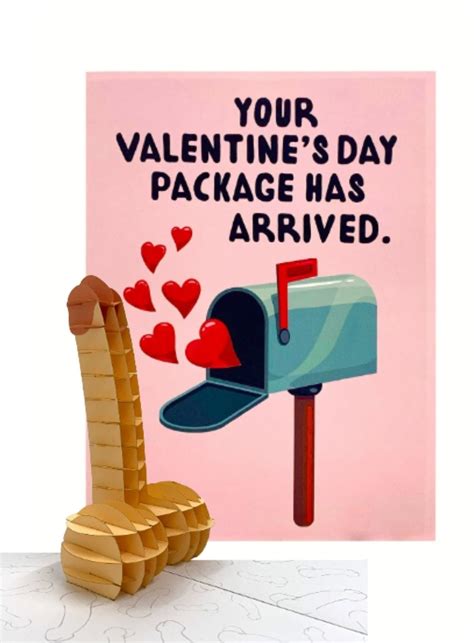 Funny Valentines Card Your Package Has Arrived Penis Pop Up Greeting