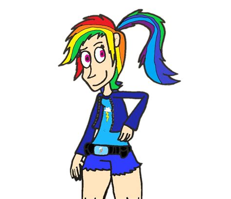 Human Rainbow Dash By Darkmoonanimation On Deviantart