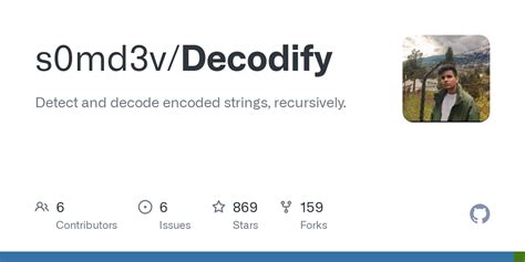 Github S0md3vdecodify Detect And Decode Encoded Strings Recursively