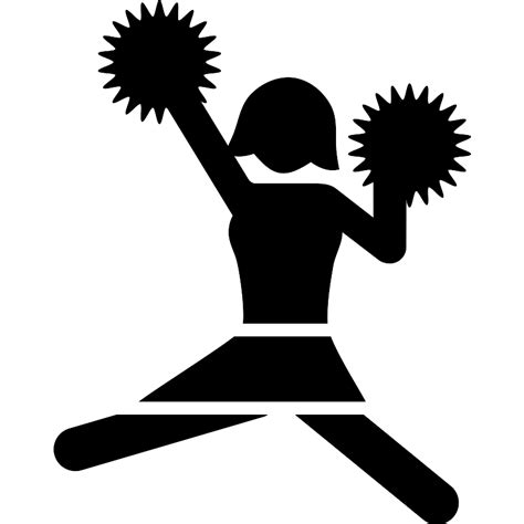 American Football Cheerleader Jump Vector Svg Icon Svg Repo
