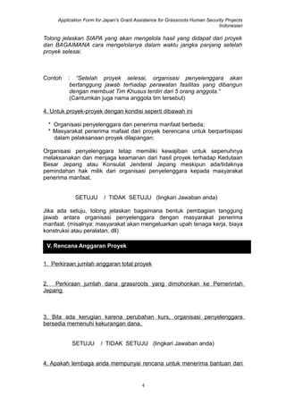 Indonesia Application Form New PDF
