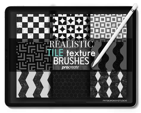 Procreate Texture Brush Seamless Tile Texture Realistic High Resolution Tile Pattern