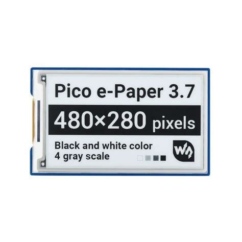 37inch E Paper E Ink Display Module For Raspberry Pi Pico 480×280