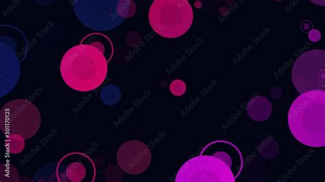 Abstract Parallax Pink And Blue Circle Shapes Loop Animated Background