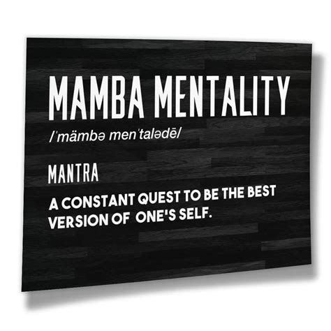 Mamba Mentality Definition Poster