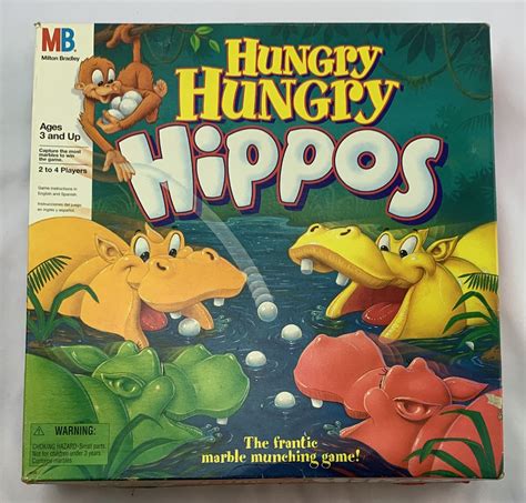 Hungry Hungry Hippos Game 1994 Milton Bradley Great Condition