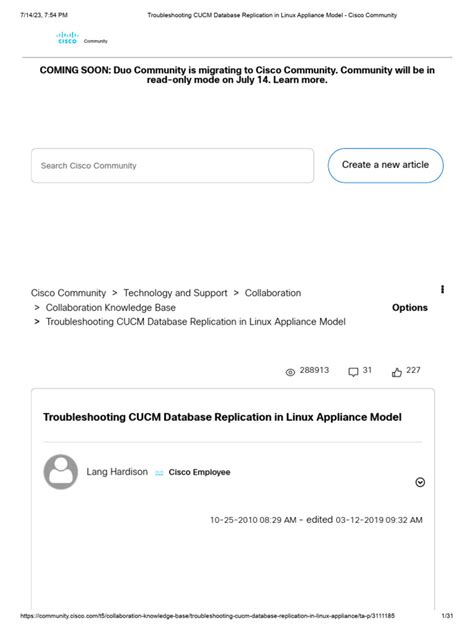 Troubleshooting Cucm Database Replication In Linux Appliance Model