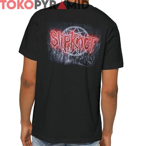 Rare Slipknot Pentagram Poster Shirt Double Sided Tokopyramid