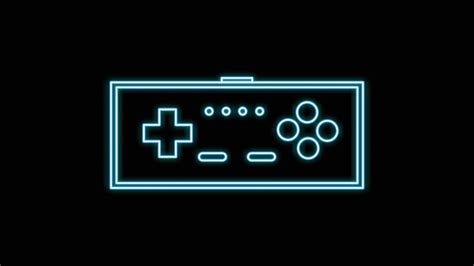 Joystick brillante de neón azul con botones para consola de videojuegos