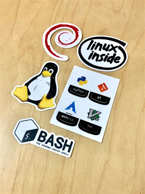 Programmer Vinyl Stickers Golang Gopher Arch Linux Inside Vim Python