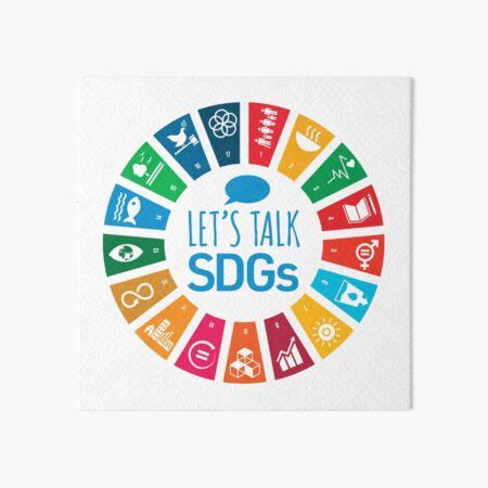 Lámina rígida Hablemos de los ODS Logotipo de los Objetivos Globales de la ONU Objetivos de