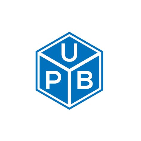 Diseño De Logotipo De Letra Upb Sobre Fondo Negro Concepto De Logotipo