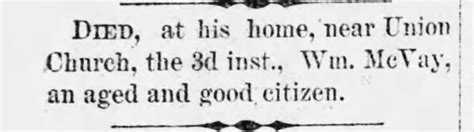 William Mcvay Death Notice ™