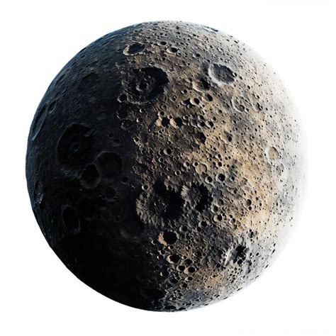 Premium Photo Moon With Craters Isolated On White Background