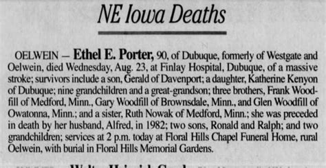 The Courier Obituary