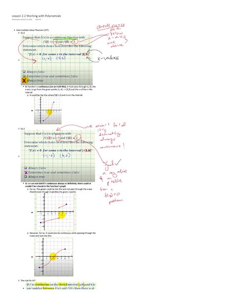 Lesson Working With Polynomials EX EX Complex Factorization Theorem Talking Studocu