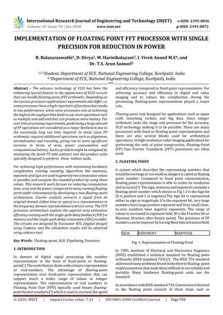 Ieee Floating Point Representation Pptx