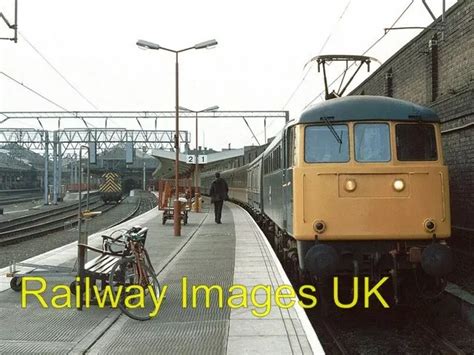 Railway Photo Class 81 Br Blue At Crewe C1987 £200 Picclick Uk