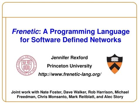 Ppt Frenetic A Programming Language For Software Defined Networks Powerpoint Presentation