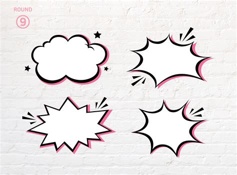 Comic Speech Bubbles Svg Png Dxf Eps Pdf Etsy