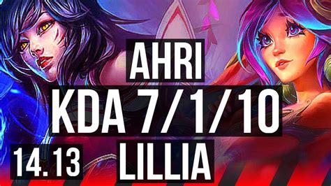 Ahri Vs Lillia Top 7110 3300 Games Dominating Na Master 14