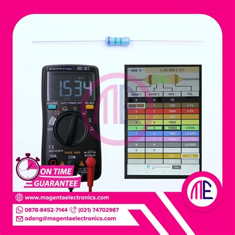 Resistor 15m Ohm 12w Setengah 5 Dip Biru Magenta Electronics