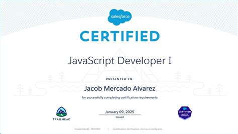 Javascript Salesforce Certification Jacob Mercado Alvarez