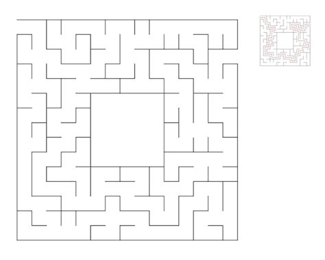 premium vector square maze logic game with labyrinths maze game a