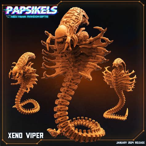 3d Printable Xeno Viper By Papsikels Miniatures