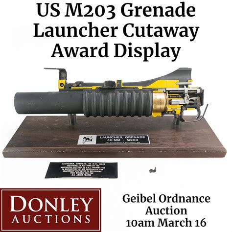 Sold 5000 Us M203 Grenade Launcher Cutaway Award Display