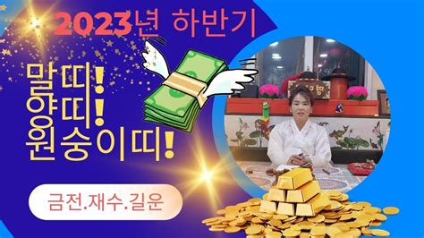 용한점집 2023년 계묘년 하반기 말띠양띠원숭이띠로 보는 띠별 운세 Youtube