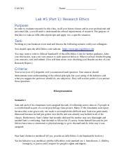 Lab 5 Ethics Submit F2021 Docx CAS 301 Name Lab 5 Part 1