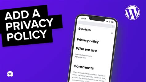 How To Add A Privacy Policy In WordPress Really Easy YouTube
