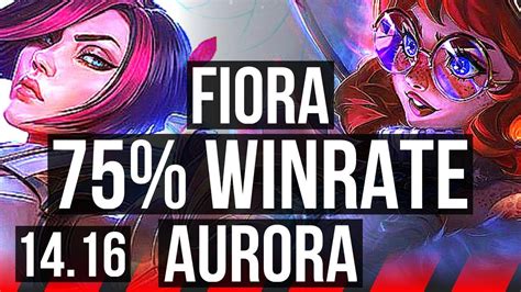 FIORA Vs AURORA TOP Winrate K Comeback Rank Fiora VN Challenger YouTube