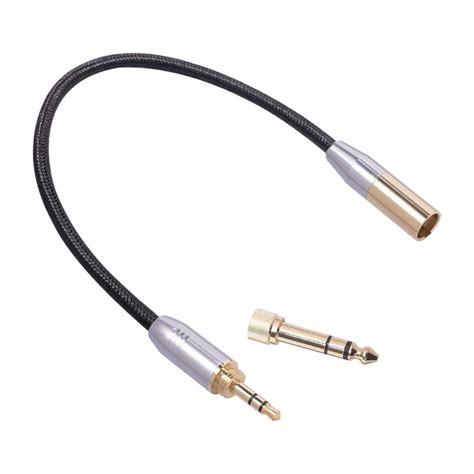 Bnf® Audio Connector Microphone Cord Adapter Converter Gold Plated For Headphones 6 5mm 3 5mm