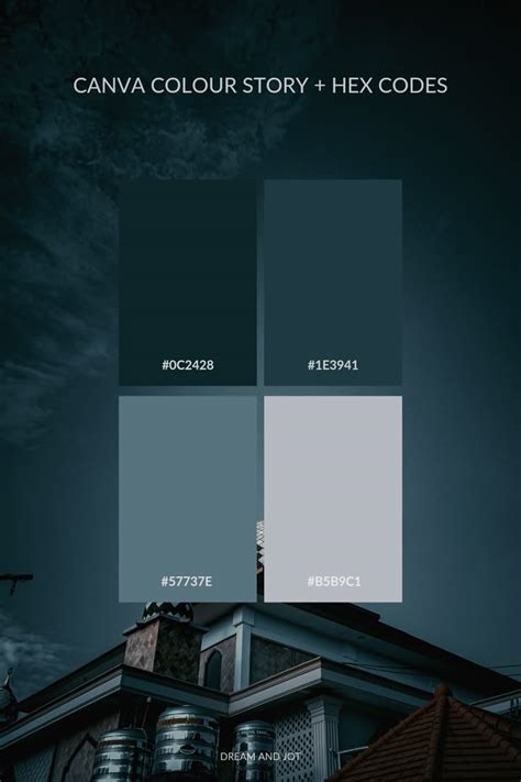 Canva Colour Palette With Hex Codes Canva Designs Dark Shades