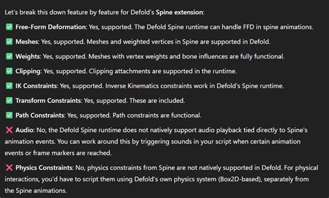 Are There Any Known Limitations To Using Spine Professional With Defold Questions Defold