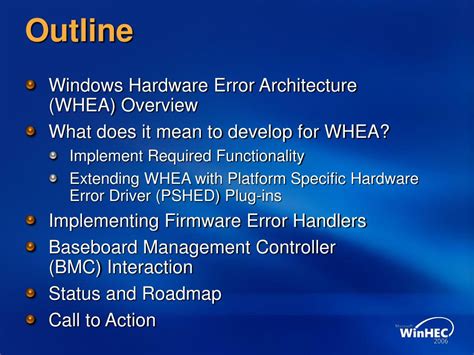 Ppt Developing For The Windows Hardware Error Architecture Powerpoint