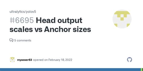 Head Output Scales Vs Anchor Sizes · Issue 6695 · Ultralyticsyolov5