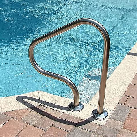 Amazon Fabiia 304 ステンレス鋼のプール手すり、地下プール入口用の安全グリップ、組み立てが簡単なスパ手すり スイミング