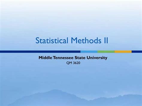 ppt statistical methods ii powerpoint presentation free download