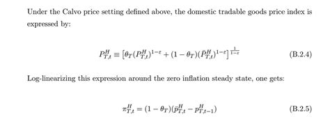 Log Linearization In Calvo Pricing General Dsge Modeling Dynare Forum