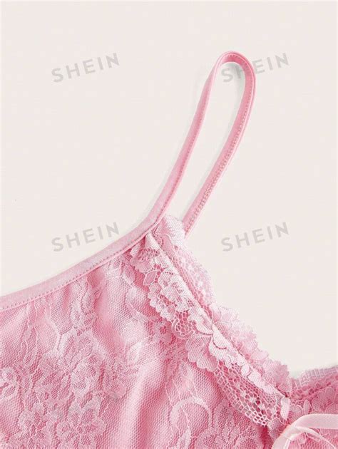 Romwe Kawaii Contrast Lace Cami Top Shein Uk