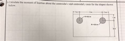 Solved Calculate The Moment Of Inertia About The Centroidal
