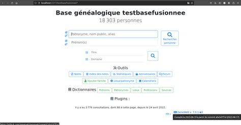 BUG Geneweb Version Disapeared From Welcome Page Since Cid F9acd4256