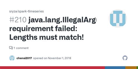 java lang illegalargumentexception requirement failed lengths must match · issue 210 · sryza
