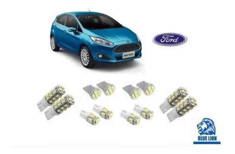 Ford New Fiesta Pingo Teto Placa Re Kit 12 Lâmpadas Led Novo