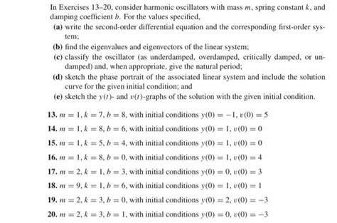 Solved In Exercises Consider Harmonic Oscillators Chegg